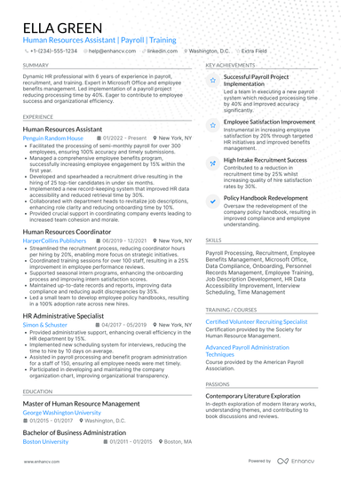 17 HR Assistant Resume Examples & Guide for 2025