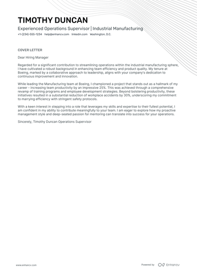 5 Professional Supervisor Cover Letter Examples and Template for 2025 ...