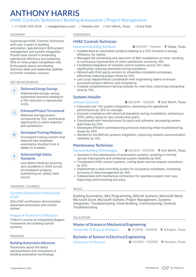 22 HVAC Resume Examples & Guide for 2025