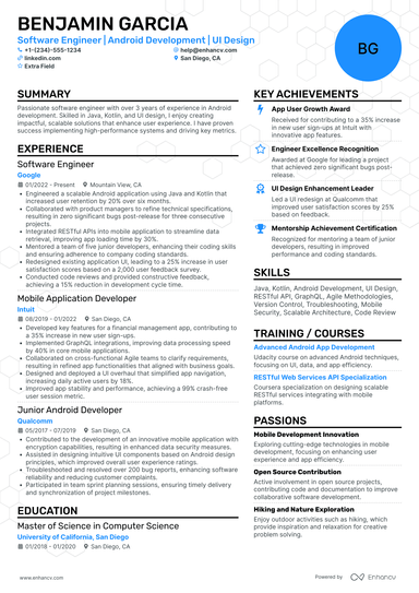 21 Android Developer Resume Examples & Guide for 2025