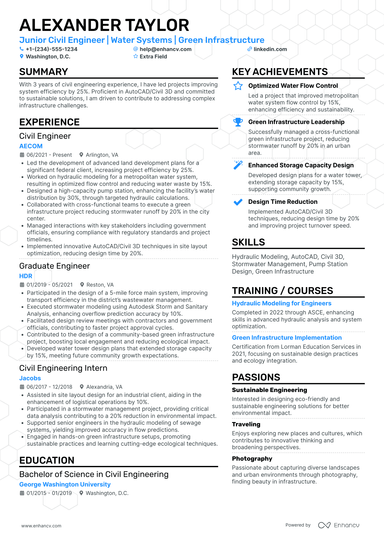 18 Civil Engineer Resume Examples & Guide for 2025