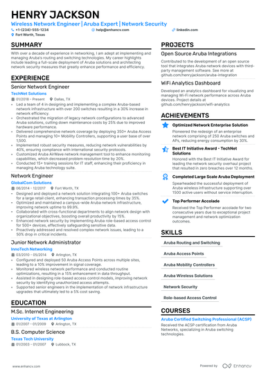 30 Network Engineer Resume Examples & Guide for 2025
