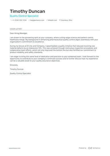 5 Professional Chemist Cover Letter Examples and Template for 2025 ...