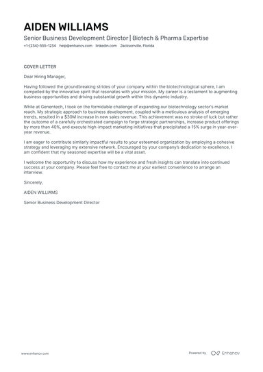 13 Professional Business Development Cover Letter Examples and Template ...