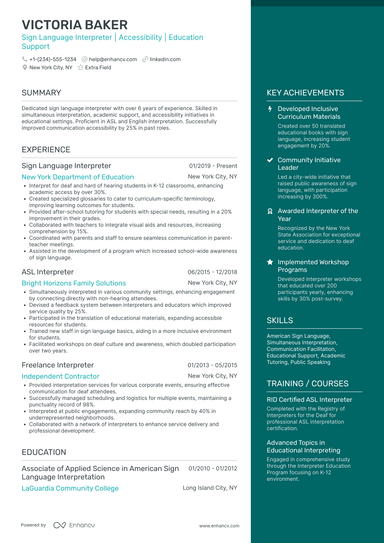 22 Interpreter Resume Examples That Got Jobs for 2025