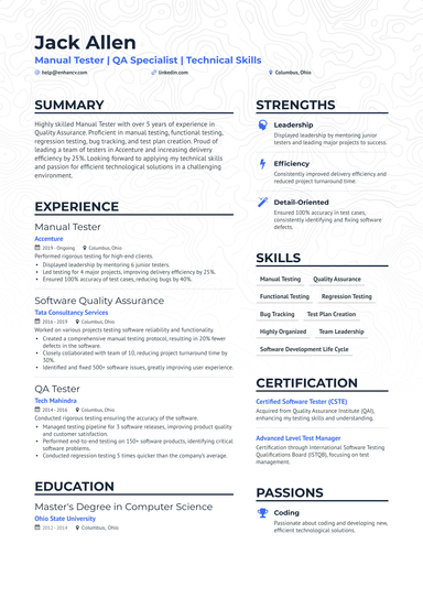 6 Manual Tester Resume Examples & Guide for 2024