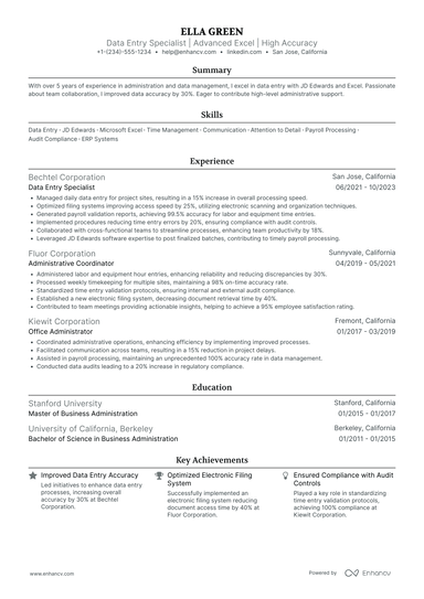 9 Data Entry Resume Examples & Guide for 2025