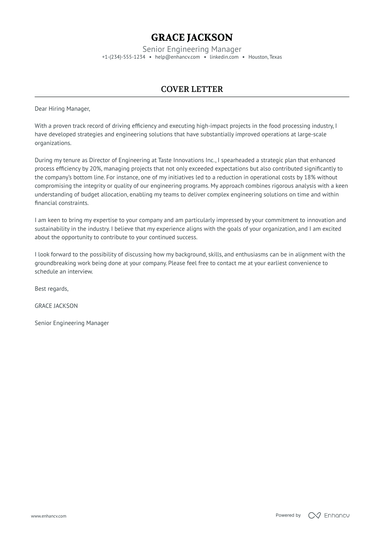 23 Professional Engineering Cover Letter Examples and Template for 2024 ...