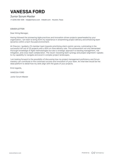9 Professional Scrum Master Cover Letter Examples and Template for 2024 ...