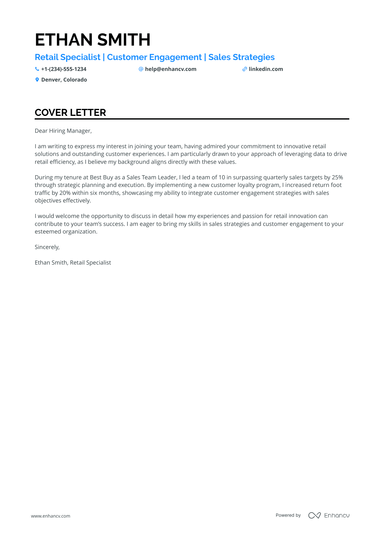 5 Professional Target Cover Letter Examples and Template for 2025 | Enhancv
