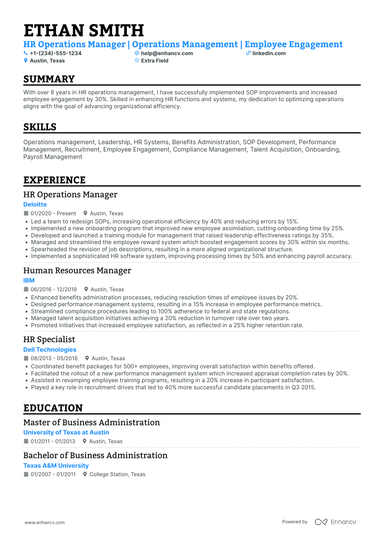 33 Human Resources Resume Examples & Guide for 2025
