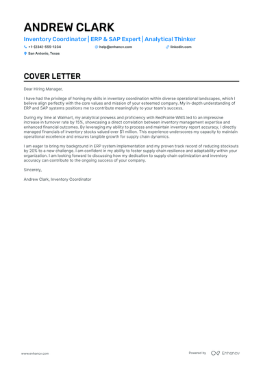 6 Professional Inventory Cover Letter Examples and Template for 2025 ...