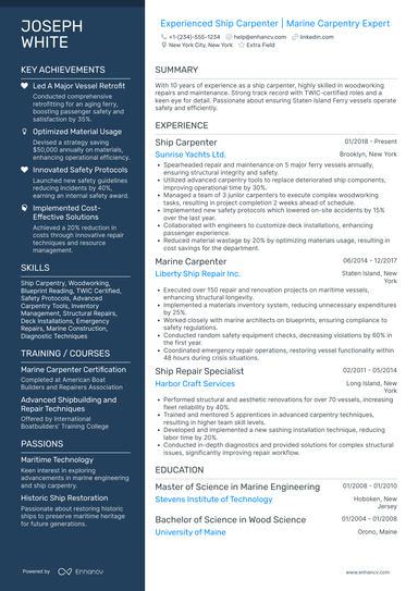 19 Carpenter Resume Examples, Templates & Guide for 2025