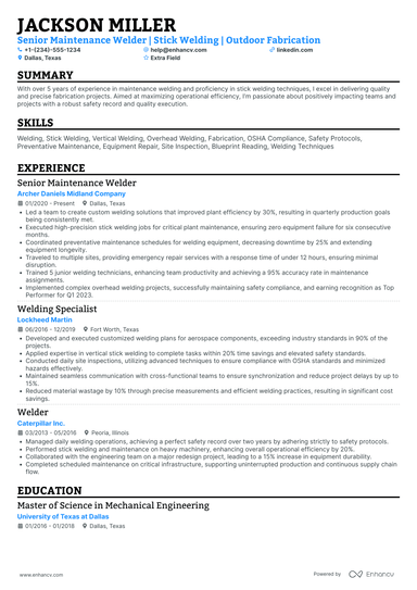 24 Welder Resume Examples That Got Jobs for 2025