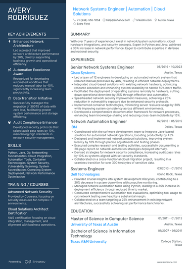 24 Systems Engineer Resume Examples & Guide for 2025