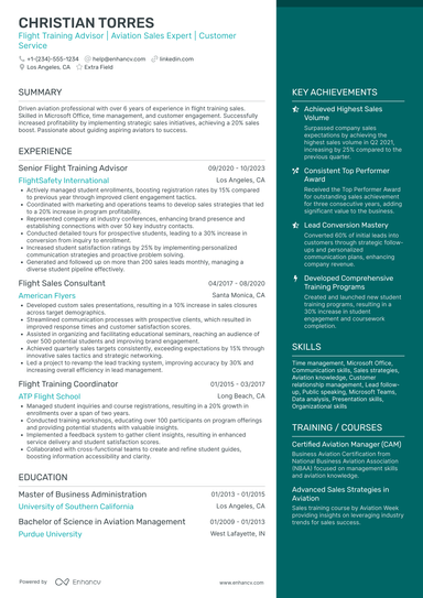18 Flight Attendant Resume Examples & Guide for 2025