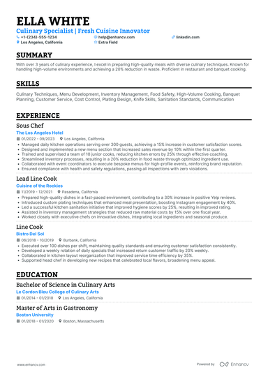 21 Line Cook Resume Examples & Guide for 2025