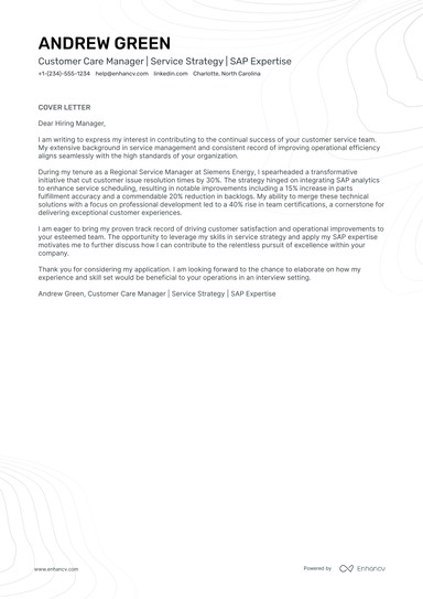 25 Professional Customer Service Cover Letter Examples and Template for ...