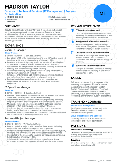 18 IT Director Resume Examples & Guide for 2025