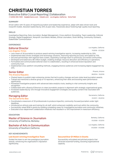 24 Editor Resume Examples & Guide for 2025
