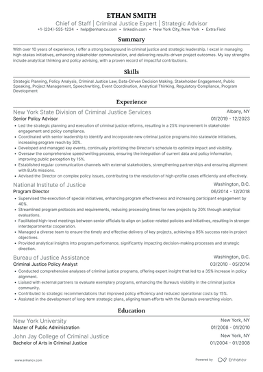 13 Chief of Staff Resume Examples & Guide for 2025