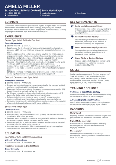 26 Content Manager Resume Examples & Guide for 2025