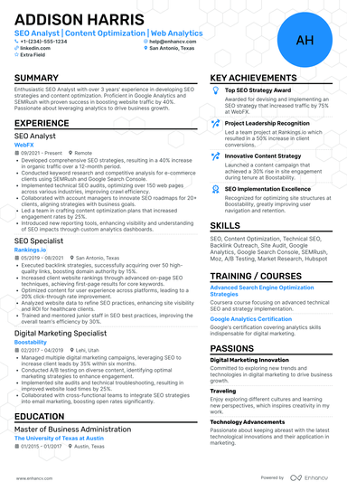 23 SEO Resume Examples & Guide for 2025
