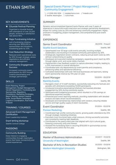 25 Event Planner Resume Examples & Guide for 2025