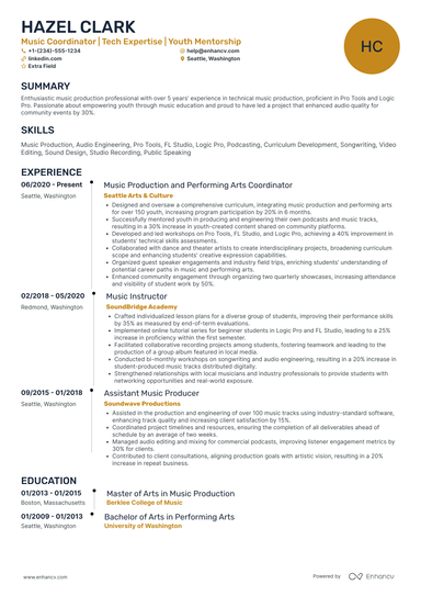 22 Dance Resume Examples & Guide for 2025