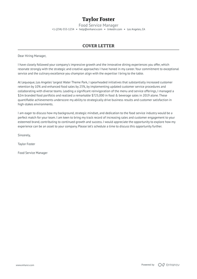 13 Professional Restaurant Manager Cover Letter Examples and Template ...