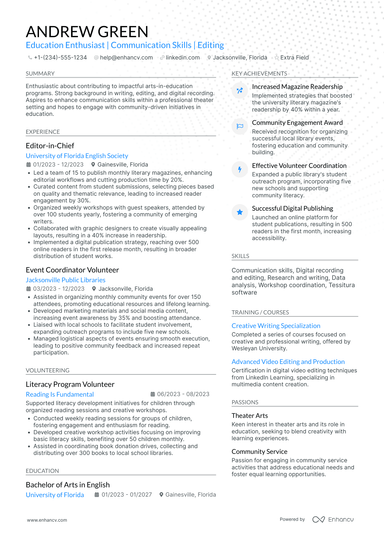 15 Intern Resume Examples & Guide for 2025