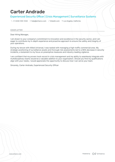 10 Professional Police Officer Cover Letter Examples and Template for ...