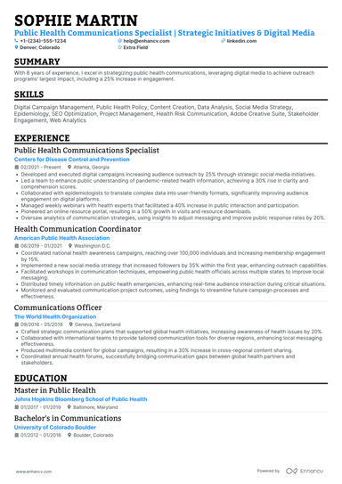 17 Public Health Resume Examples - March 2025