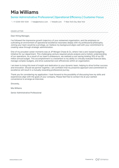 2 Professional Administrative Manager Cover Letter Examples and ...