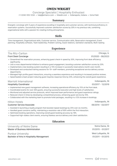 21 Host and Hostess Resume Examples, Templates & Guide for 2025