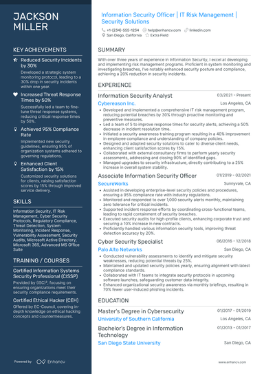 24 Security Officer Resume Examples That Got Jobs for 2025