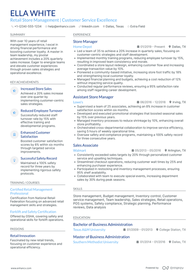 37 Retail Resume Examples & Guide for 2025