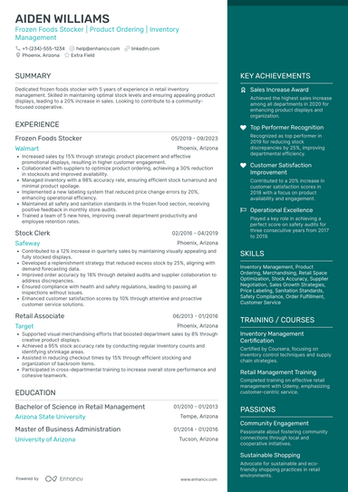 25 Stocker Resume Examples That Got Jobs for 2025