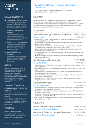 14 Surgical Tech Resume Examples & Guide for 2025