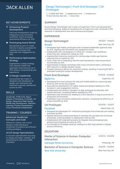 17 Web Designer Resume Examples & Guide for 2025