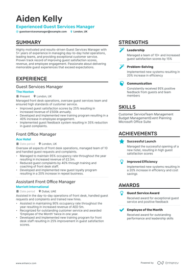 10 Hotel General Manager Resume Examples & Guide for 2024