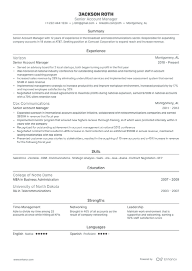 31 Account Manager Resume Examples & Guide for 2025