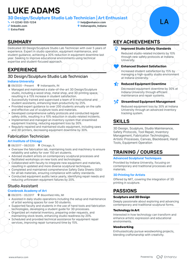 16 3D Artist Resume Examples, Templates & Guide for 2025
