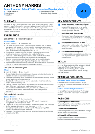 14 Fashion Designer Resume Examples & Guide for 2025