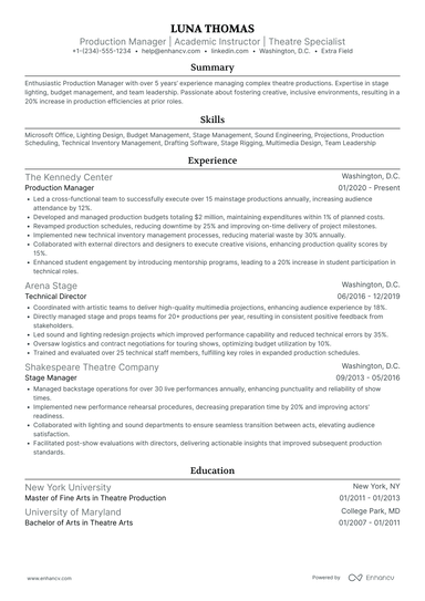 22 Dance Resume Examples & Guide for 2025