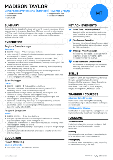 18 Sales Professional Resume Examples, Templates & Guide for 2025