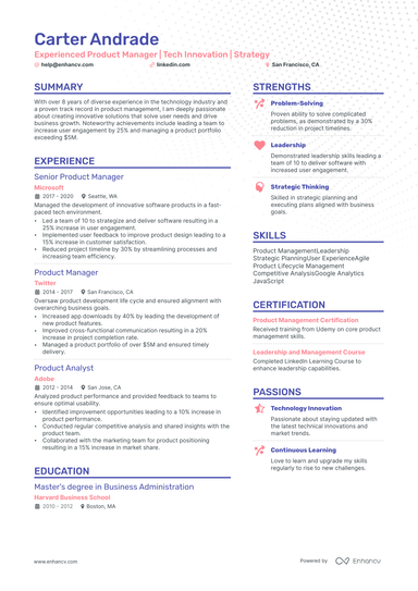 26 Product Manager Resume Examples & Guide for 2024