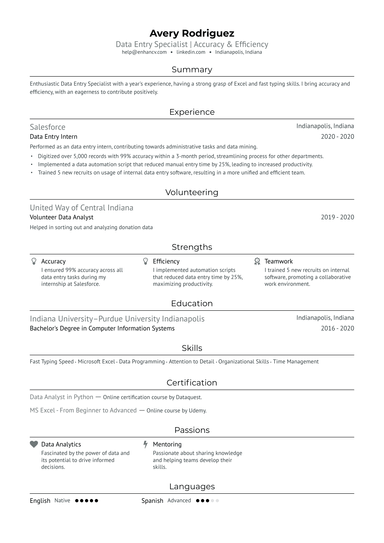 9 Data Entry Resume Examples & Guide for 2025