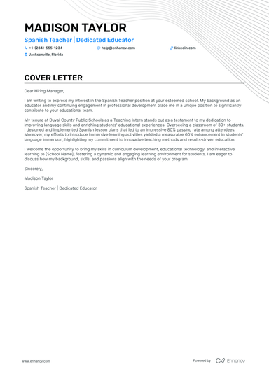 6 Professional New Teacher Cover Letter Examples and Template for 2024 ...