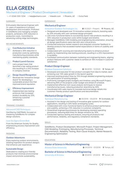 23 Mechanical Engineer Resume Examples & Guide for 2025